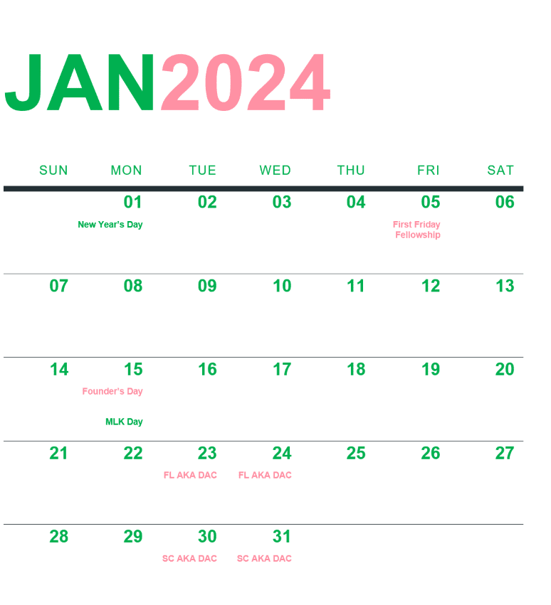 SAR Calendar - Alpha Kappa Alpha Sorority, Inc.